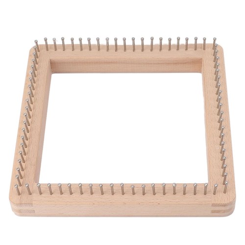 Large Wooden Mini Knitting Loom Square Tool with Hooks for Weaving Mats ...