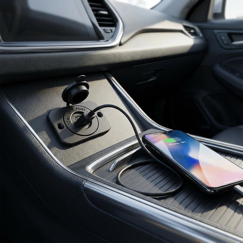 Riseuvo 2 Pack Cigarette Lighter Socket, Waterproof Power Outlet for ...