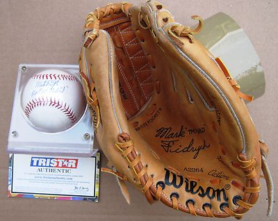Detroit Tigers' Mark (The Bird) Fidrych Glove & autographed baseball ...