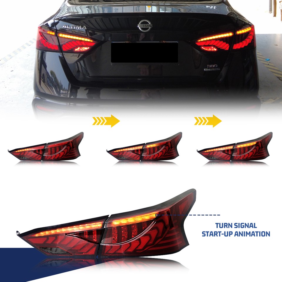 LED Red Tail Lights For Nissan Altima 2019-2024 SR SV Sequential Rear ...