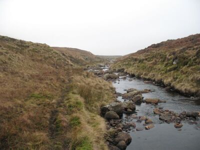 Photo 6x4 Allt Dhu00c3u00b9in Croisg Allt Fionn Ghleann This burn drain ...