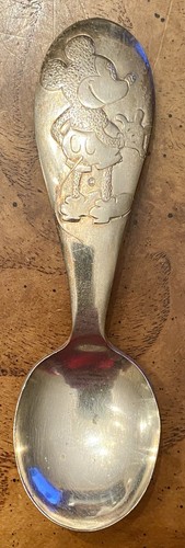 Vintage Winthrop Silver Plate Mickey Mouse Baby Spoon | eBay