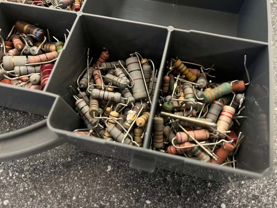 Vintage Resistor Collection - Assorted Electronic Resistors Mixed Types ...