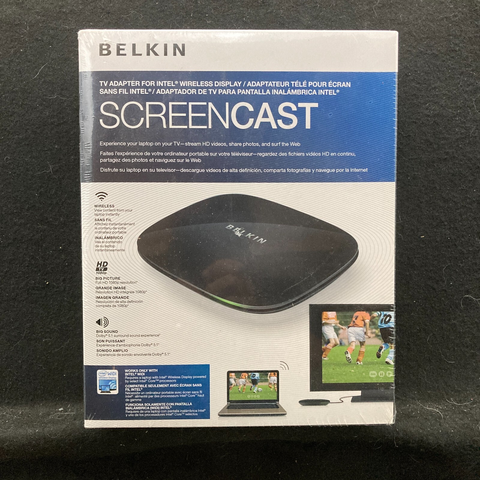 Belkin F7D4501 Screencast TV Adapter for Intel Wireless Display HDMI ...