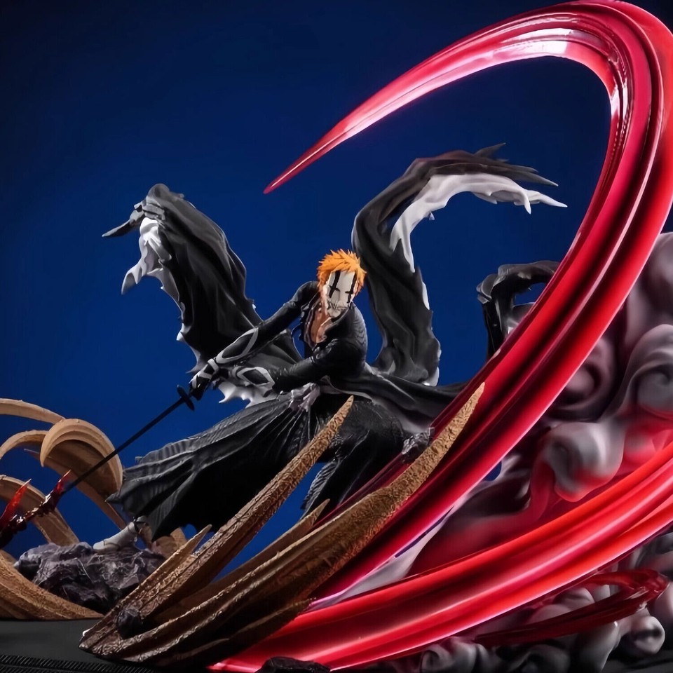 Anime BLEACH Kurosaki Ichigo GK LED Figure PVC Statue Model Limited ...