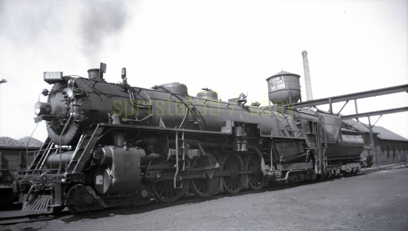 GTW Grand Trunk Western 4-8-4 Steam Locomotive #6301 - Vintage Railroad ...