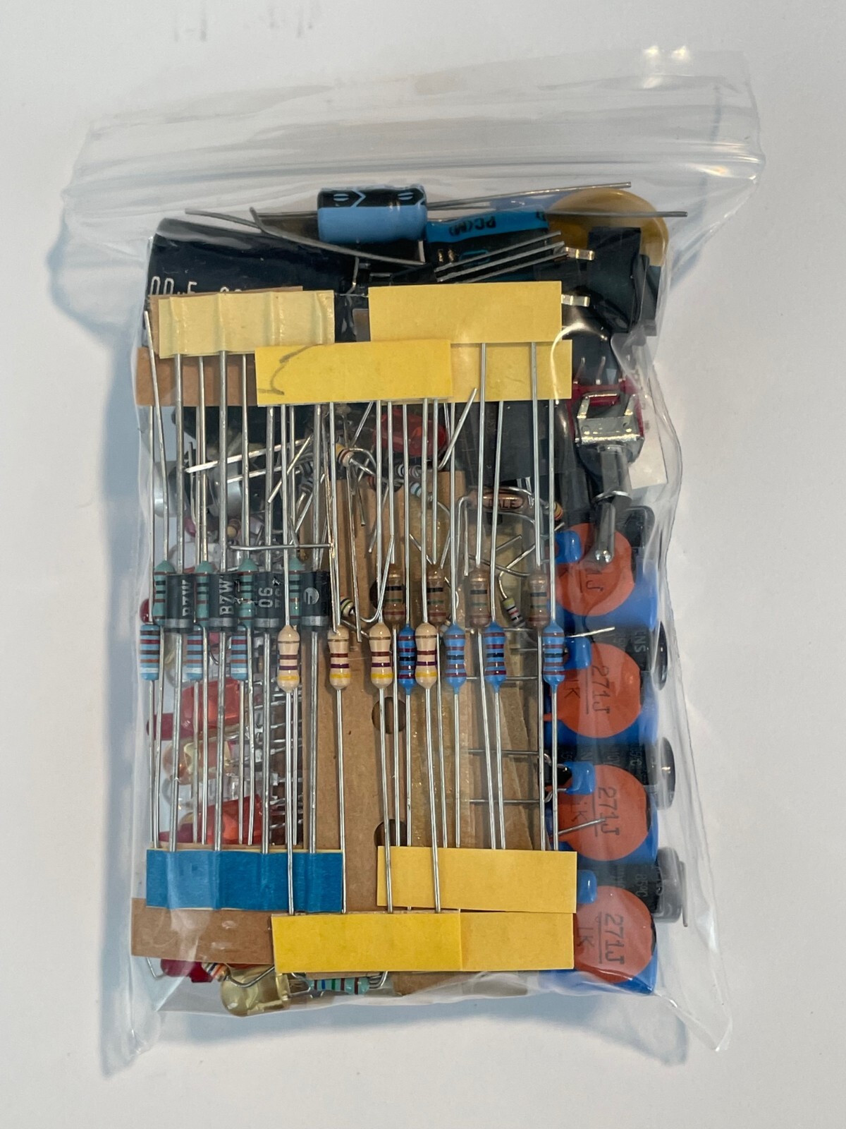 NEW GRAB BAG of Electronic Components Mixed Caps Resistors Transistors ...