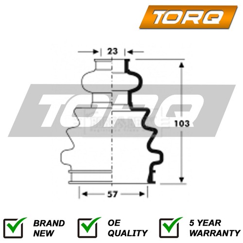 CV Joint Boot Set Front Inner Torq Fits VW Transporter Ford Galaxy ...
