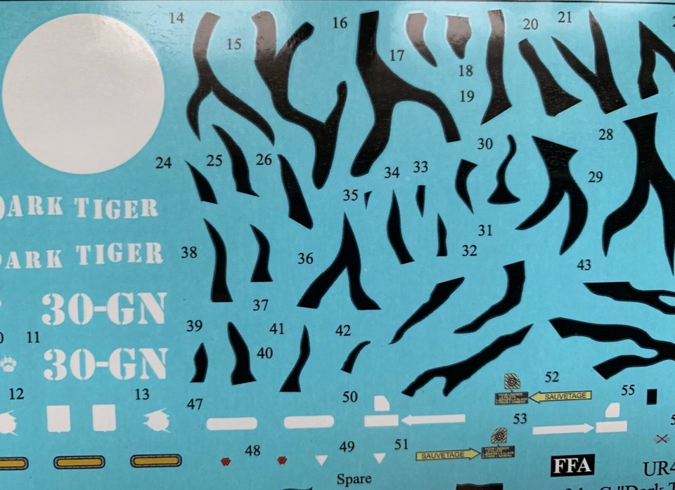 UpRise Decals UR48222 - DECAL Rafale C, "Dark Tiger" EC3/30 "Lorraine ...