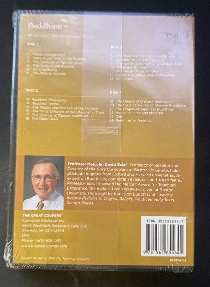 Great Courses: Buddhism Professor Malcolm David Eckel DVD + Guidebook ...