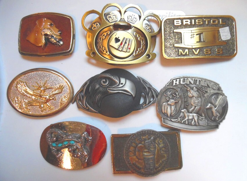 Vintage 8 Beautiful Iconic Belt Buckles, Michelin,hun… - Gem