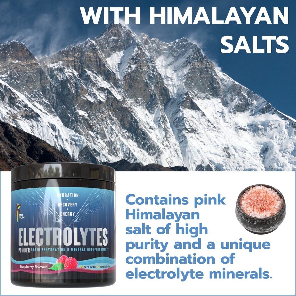 Electrolyte Powder Hydration Drink - Himalayan Salt Zero Sugar 250g 100 ...