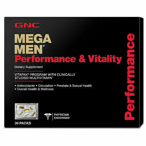 GNC Mega Men Performance & Vitality Vitapak Multivitamin Capsule - 30 ...