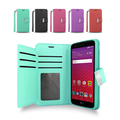 For LG Stylo 3 Plus / LG Stylo 3 Double Wallet Flip Folio Stand Case ...