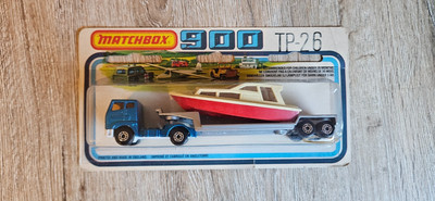 Matchbox Superfast TP-26 Articulated Truck Boat Trailer unbespielt Ovp ...