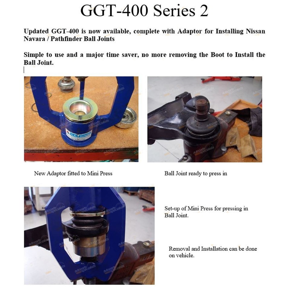 G&G Technics Portable Mini Hand Press Tool GGT-400 Ball Joints ...