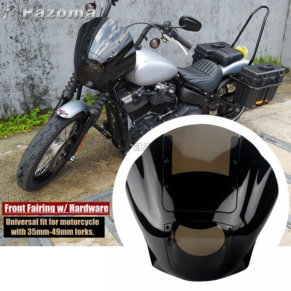 Quarter Headlight Fairing w/Windshield For Harley Softail FXBB FXLR ...