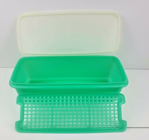 Tupperware Vegetable Easy Crisp Crisper 782-7 Jadeite Green Box Lid ...