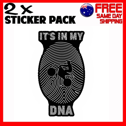 2 x Stickers Its In My Dna Motorcycle Motorbike Dirtbike Car Funny ...