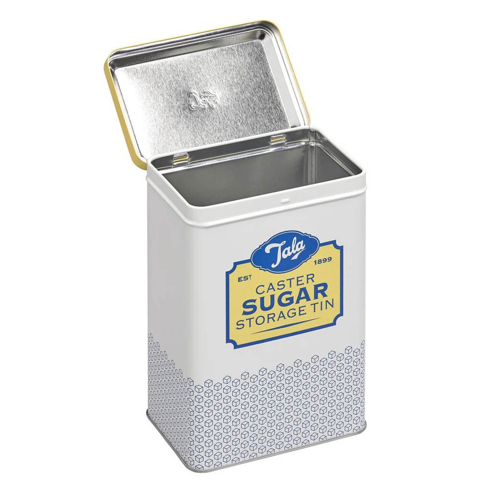 Icing Caster Sugar Storage Tin Canister Pink Vintage Tala Metal ...