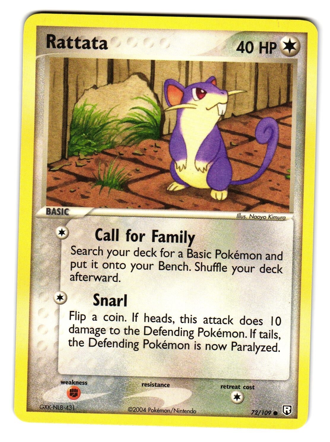 Rattata 72/109 EX Team Rocket Returns 2004 Light Play LP | eBay