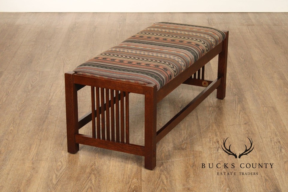 Stickley Mission Collection Oak Bench | eBay