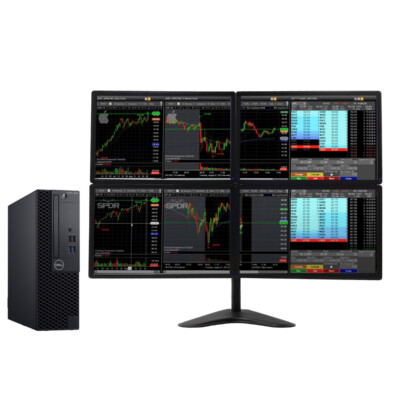 4 x 23" HD Monitor Dell Trading PC - i5 8500 - 32GB RAM - 1TB SSD ...