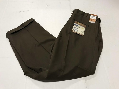 NWT Haggar Pleated Classic Fit Mynx Dress Pants - Brown - Men's Size ...