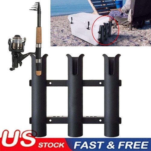 Removable 3 Tube Boat Fishing Rod Holder w/Screws for Marine Kayak Side ...