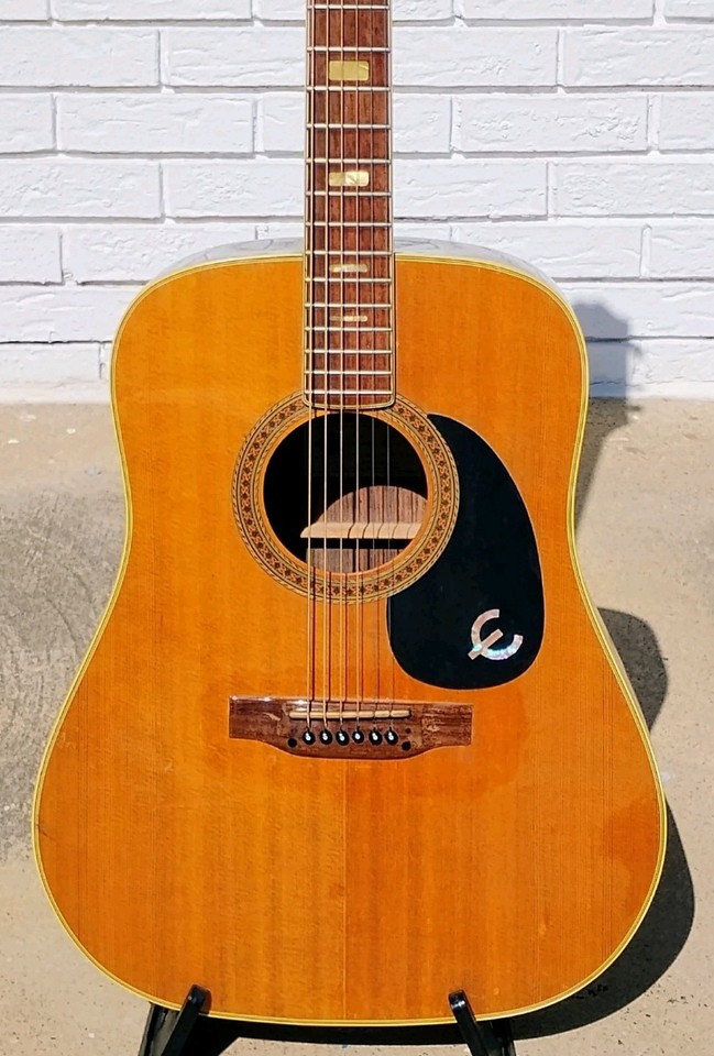 1970 Epiphone 6 String Acoustic Guitar w/HSC! -LL | eBay