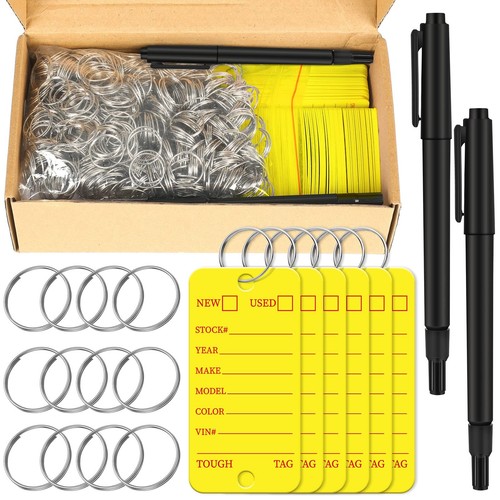 500 Pcs Poly Key Tags Plastic Dealership Car Key Tags with Labels for ...
