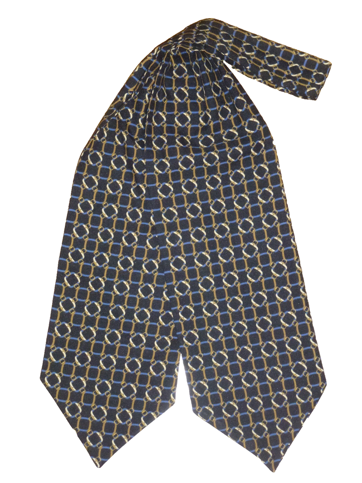 Vintage Black Polyester Cravat Scarf Dapper Ascot Neckwear Mod Indie ...