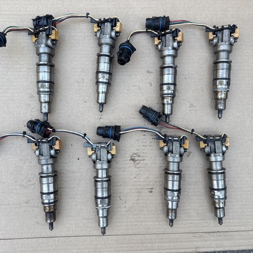 03-07 FORD SUPERDUTY F250 F350 6.0 POWERSTROKE INJECTORS SET OF 8 CORES ...