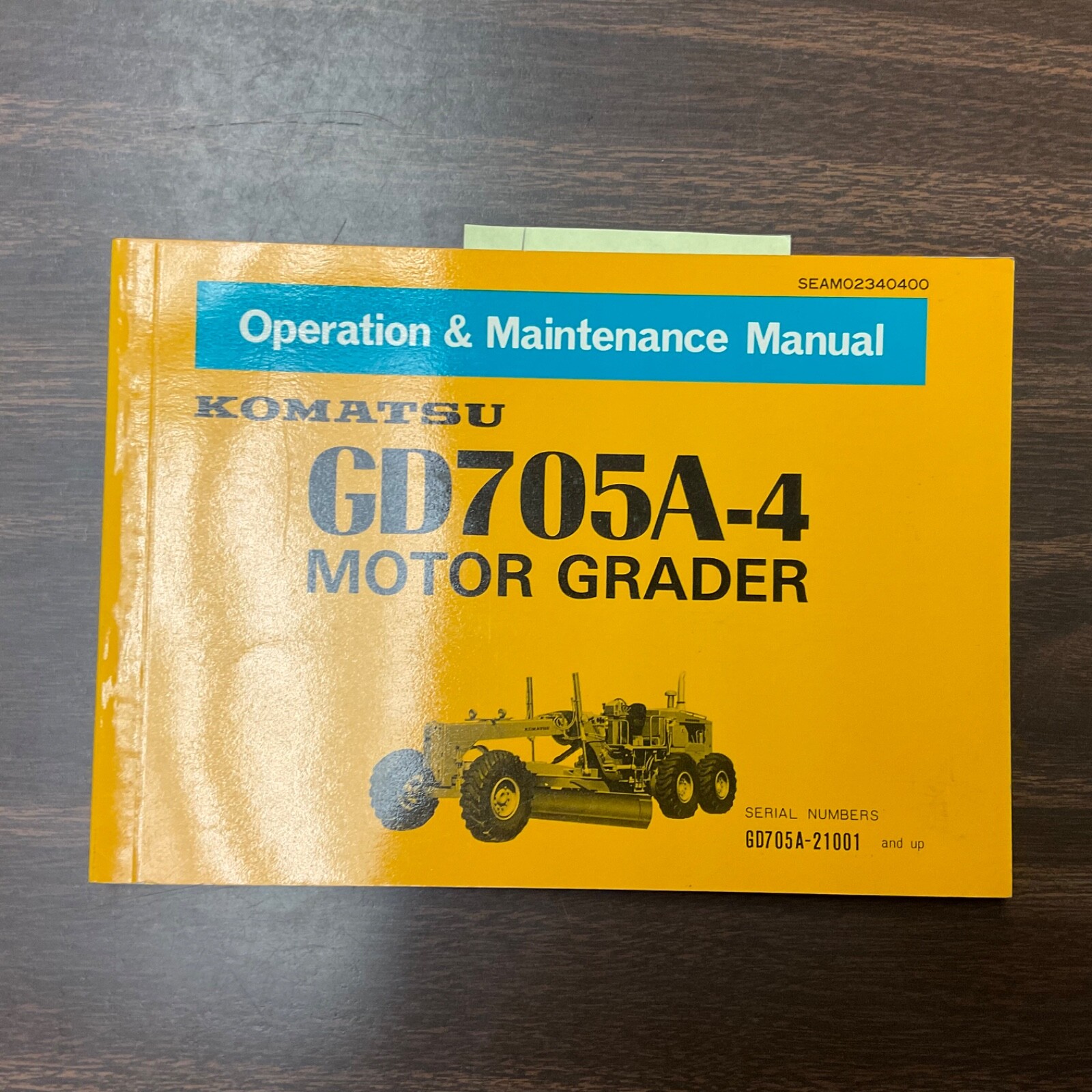 Komatsu GD705A-4 OPERATION MAINTENANCE MANUAL MOTOR GRADER OPERATOR ...