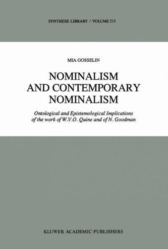 Synthese Library: Nominalism and Contemporary Nominalism : Ontological ...