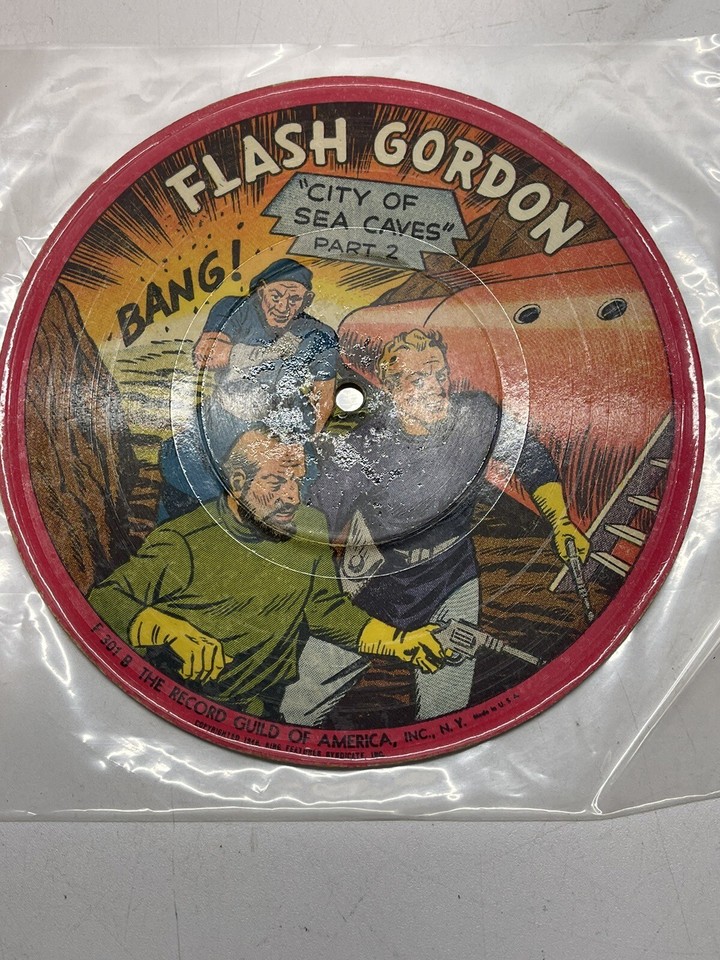 Old Vtg 1948 Flash Gordon Picture Disk City of Sea Caves Colorful ...
