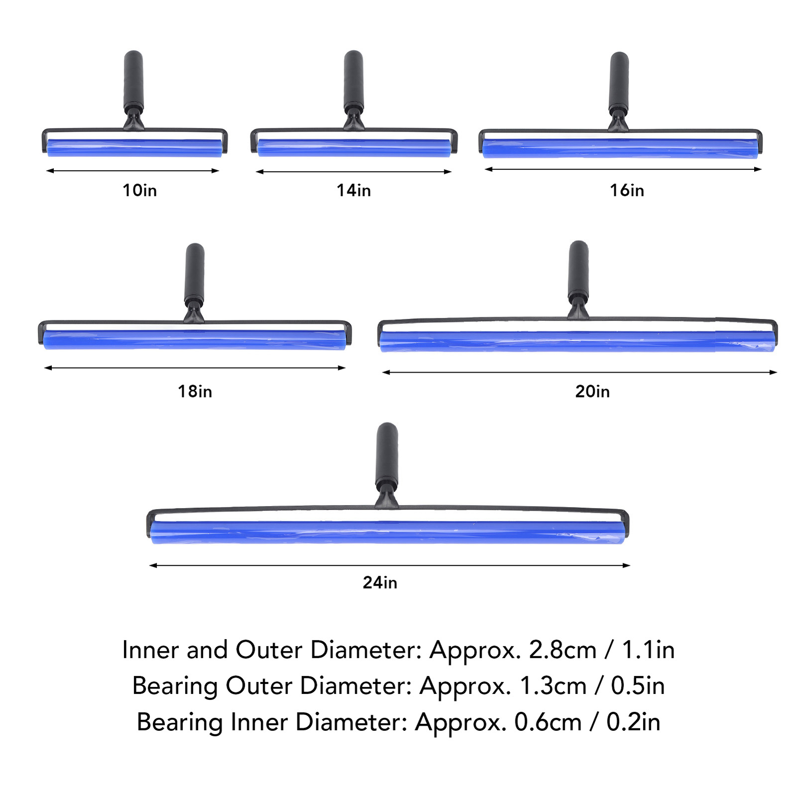 High Adhesion Blue Silicone Dust Roller Manual Dust Removal Roller Anti ...
