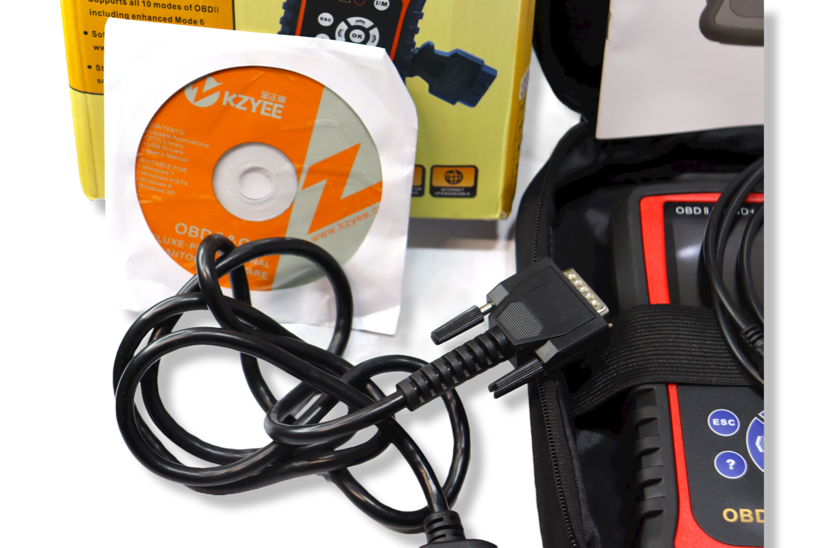 Kzyee KC501 OBDII Scanner ABS Codes Reader Automotive Check Engine Tool ...