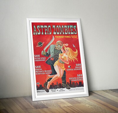 Astro Zombies Movie Poster Reproduction Print Vintage Retro Sci-Fi B ...