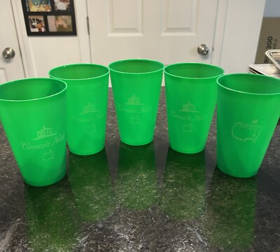 Masters Augusta National Lot of 5 Golf Plastic Drink Cups Official 12 ...