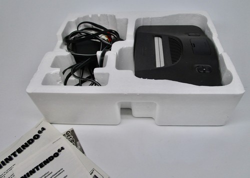 Vintage Nintendo 64 N64 console with AV cables and AC power cord works ...