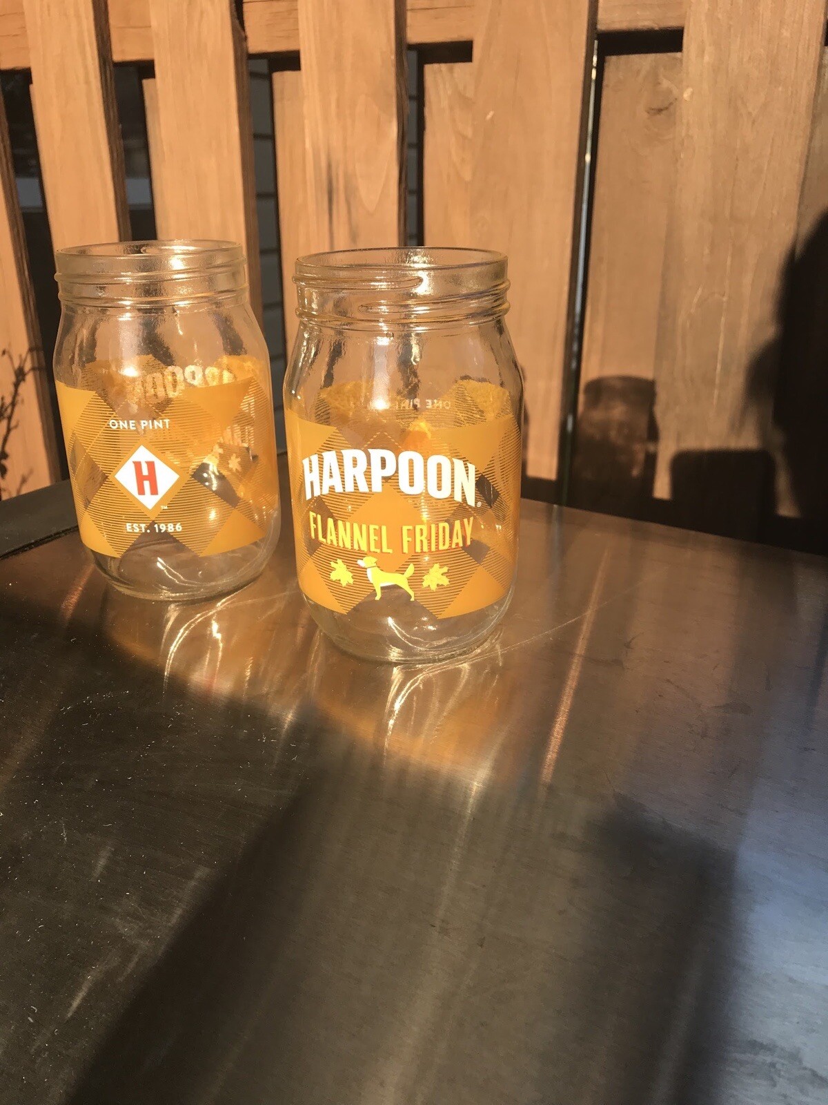 HARPOON Brewery Pint Mason Jar Beer Glass Set Of 2 | eBay