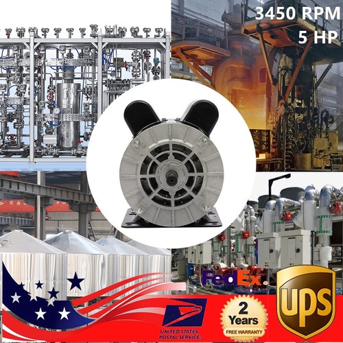 5 HP SPL 3450 RPM Air Compressor Electric Motor 60Hz 208-230V 56Frame 5 ...