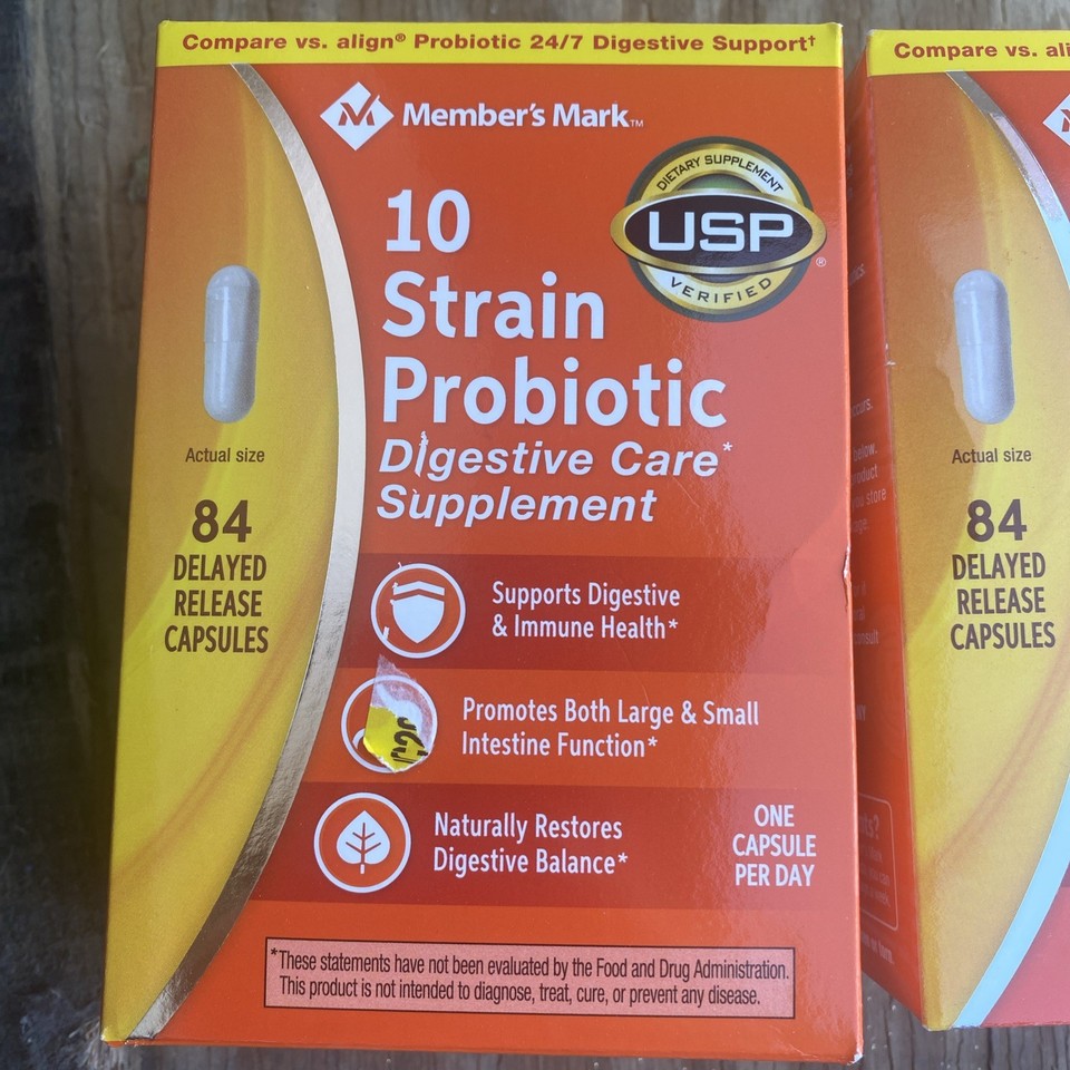 Member's Mark 10 Strain Probiotic (84 ct.) EXP 04/25 Lot Of 2 ...