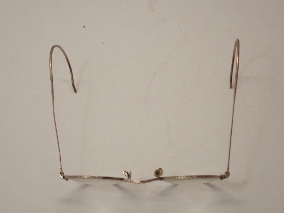 VINTAGE 1/10TH 12K GOLD WIRE RIM GLASSES ROUND GLASS | eBay