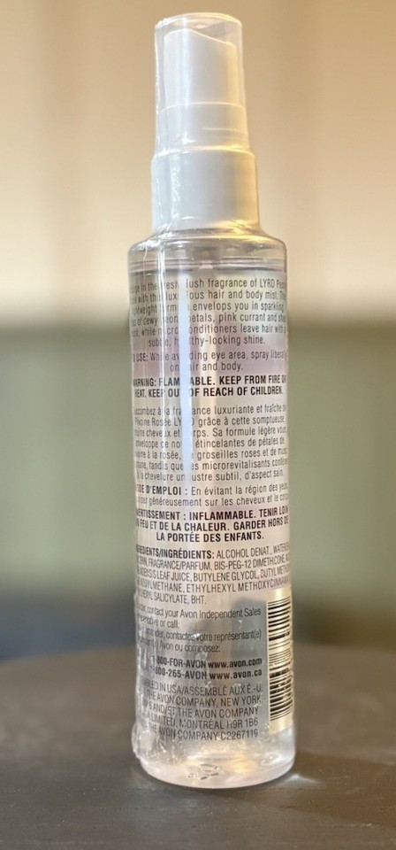 AVON LYRD Peony Rose - Hair & Body Most, 3.25 Fl Oz. Brand New/Sealed ...