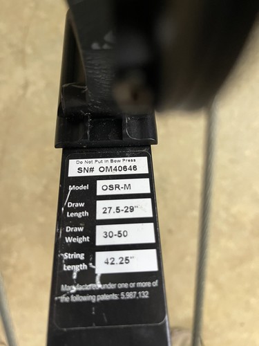 Oneida Eagle Osprey Graphite Black RH Medium 27.5"-29" Draw 30-50lbs | eBay