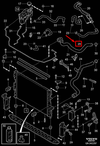 VOLVO XC60 Radiator Heater Hose 30794858 NEW GENUINE | eBay UK