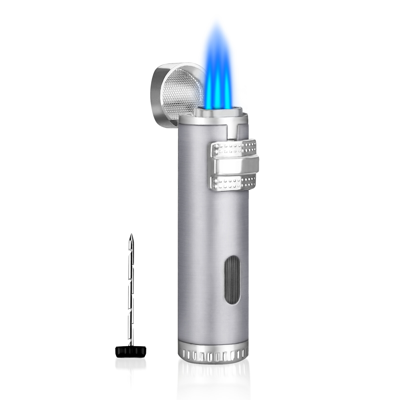 Cigar Lighter Windproof 3 Jet Torch Butane Gas Torch Lighters with ...