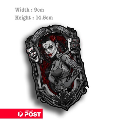 Evil Tattooed Face Pin Up Girl - Day of Dead Girl Sticker | eBay